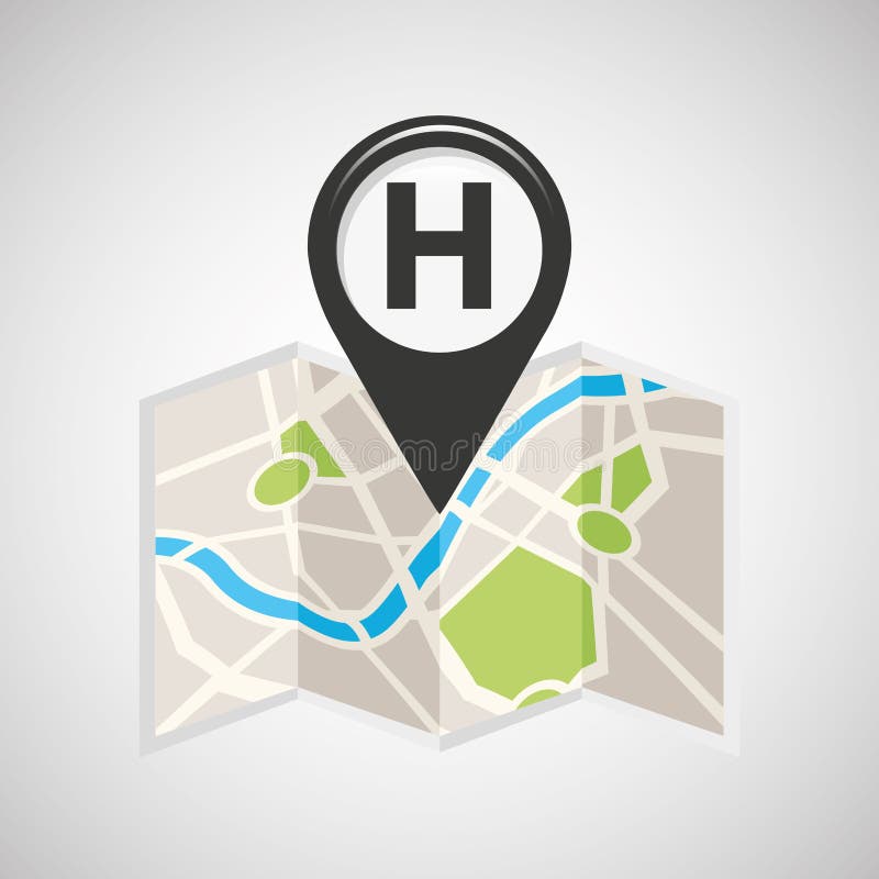 Hotel Map Pin Pointer Design Stock Vector - Illustration of marker ...