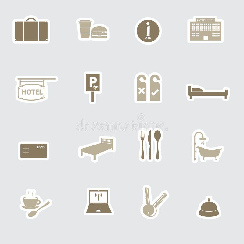 Hotel Motel Stickers Eps10 Stock Illustrations – 2 Hotel Motel Stickers ...