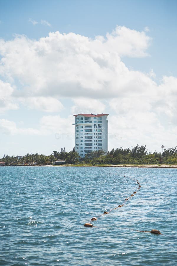 Hotel Near the Ocean in Cancun, Mexico. Stock Photo - Image of coast ...