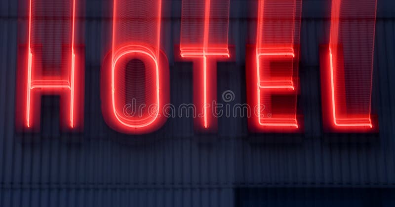 Hotel Neon sign stock image. Image of single, structure - 26801679