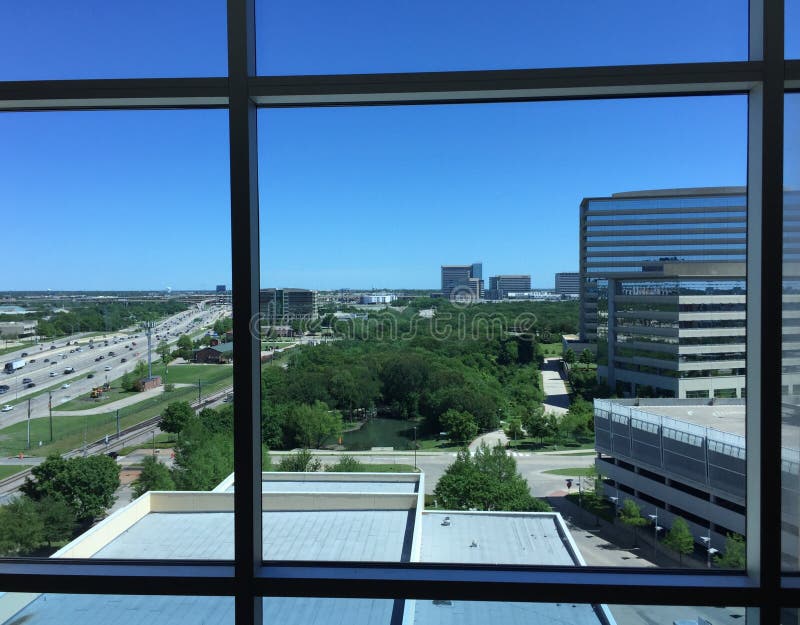 Office with big window stock image. Image of idea, modern - 48874535