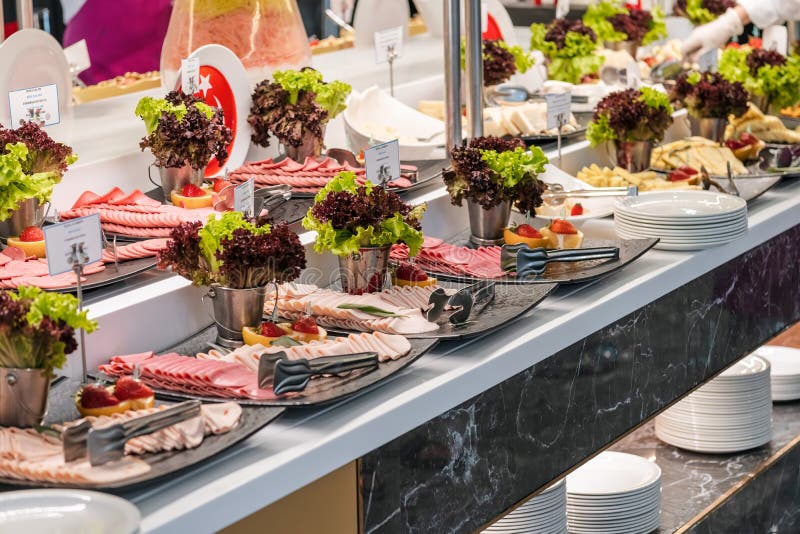 Open buffet salad bar stock image. Image of caesar, carrot - 24844089