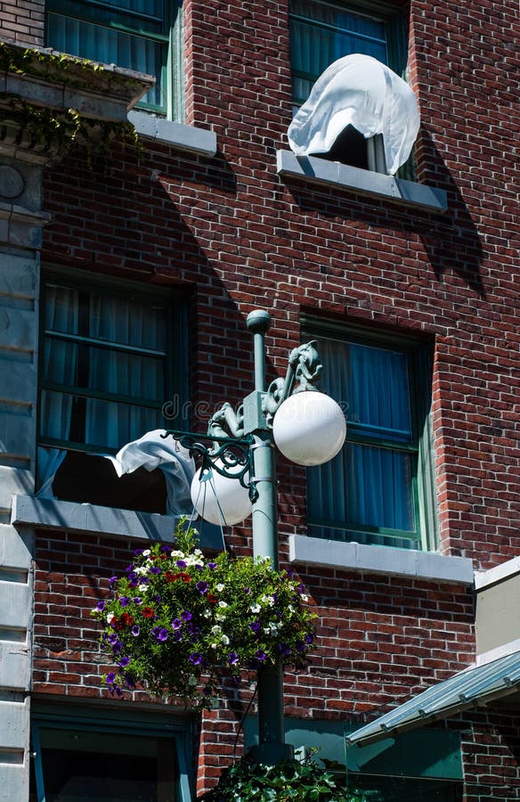 Hotel Open Windows with Wind Blown Curtains Stock Photo - Image of ...