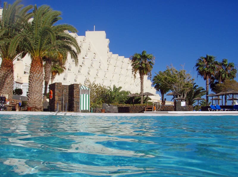 Hotel pool area stock photo. Image of spain, nature, refreshing - 4942170