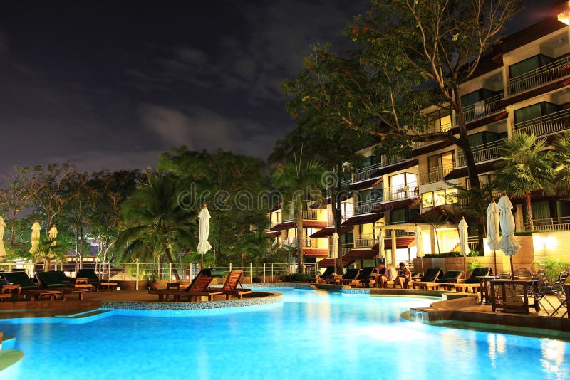 Hotel with pool stock image. Image of pool, landscape - 59859689