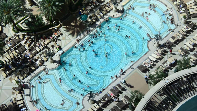 Hotel Pool in Las Vegas stock footage. Video of vacation - 58348968