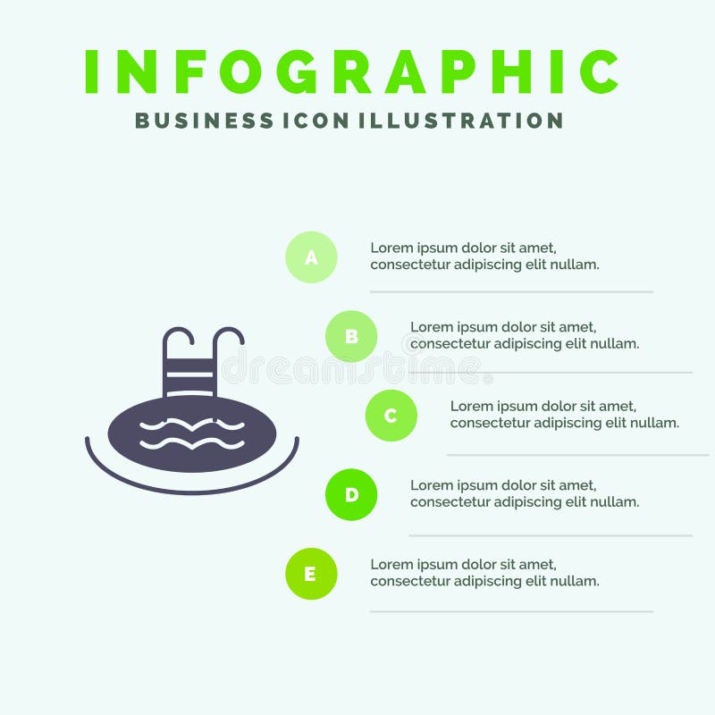 Hotel, Pool, Swimming, Service Infographics Presentation Template. 5 ...