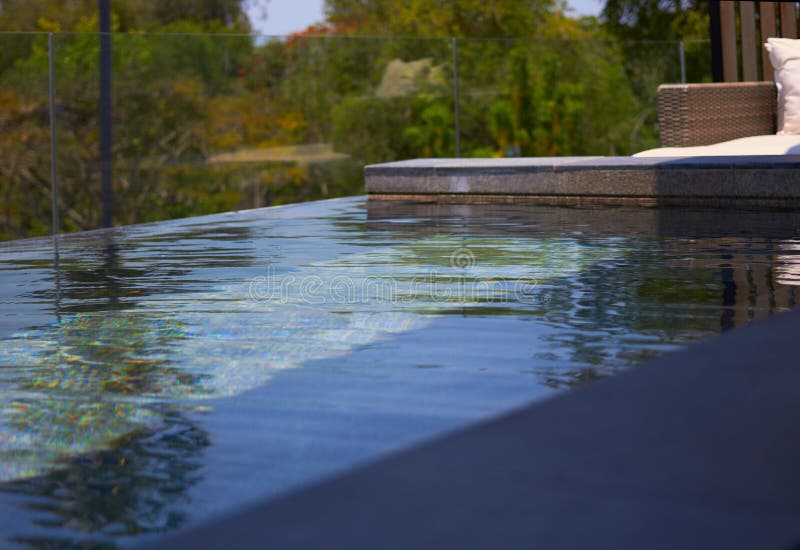 Hotel Pool on Terrace with Sofa Stock Image - Image of pool, holiday ...