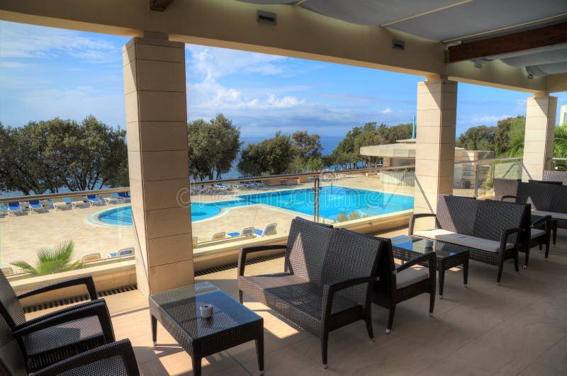 Hotel pool view stock photo. Image of travel, recreation - 28422048