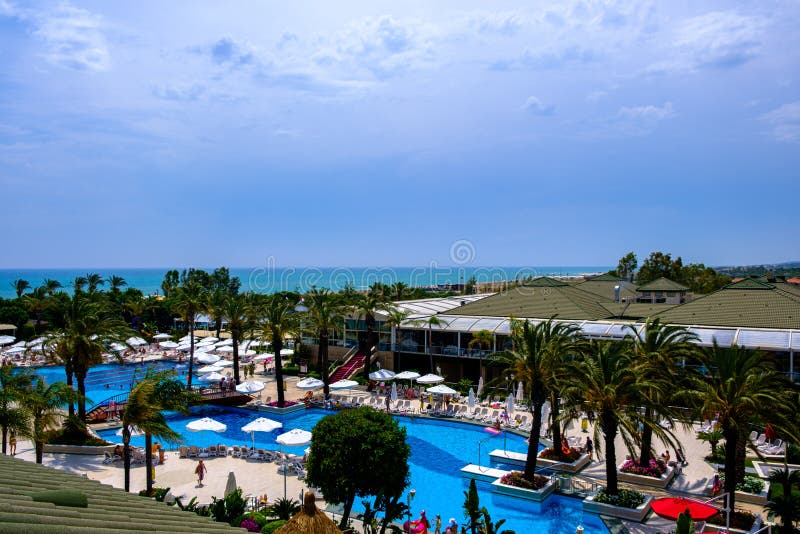 Hotel Pool View stock image. Image of hotel, view, pool - 151067759