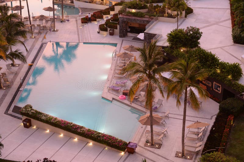 Hotel pool stock image. Image of palm, luxurious, traveling - 72701247