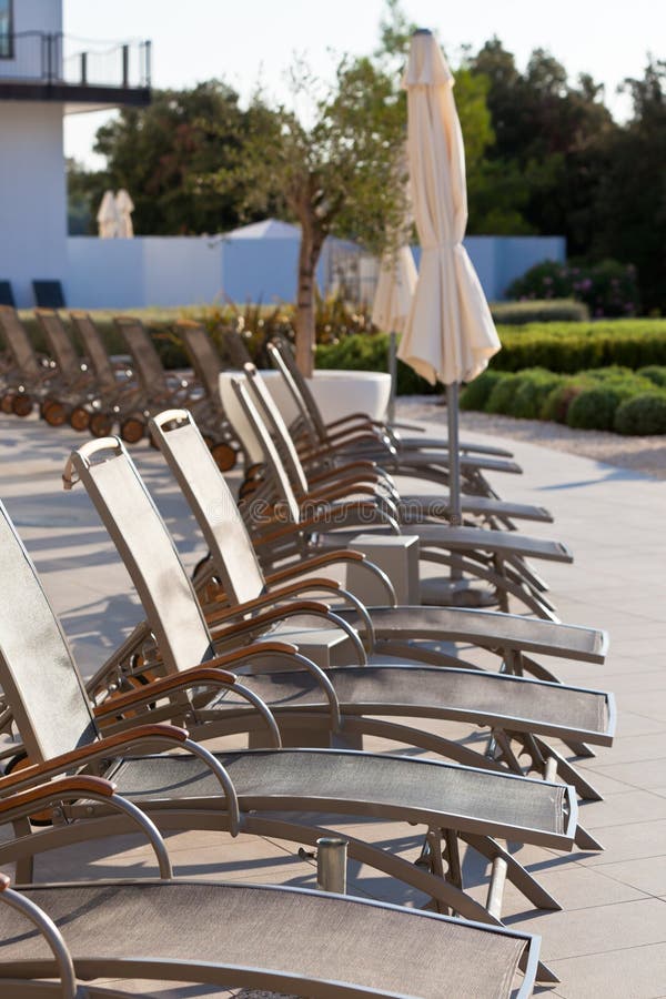 Hotel Poolside Chairs stock photo. Image of light, tropical - 39771712