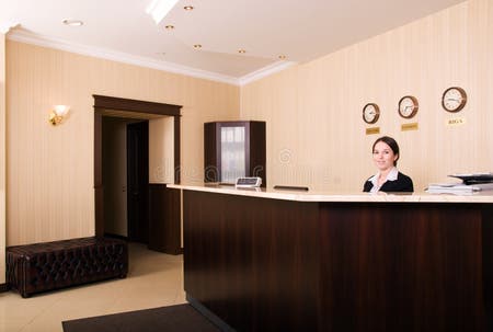 Hotel reception stock image. Image of meeting, person - 11794299
