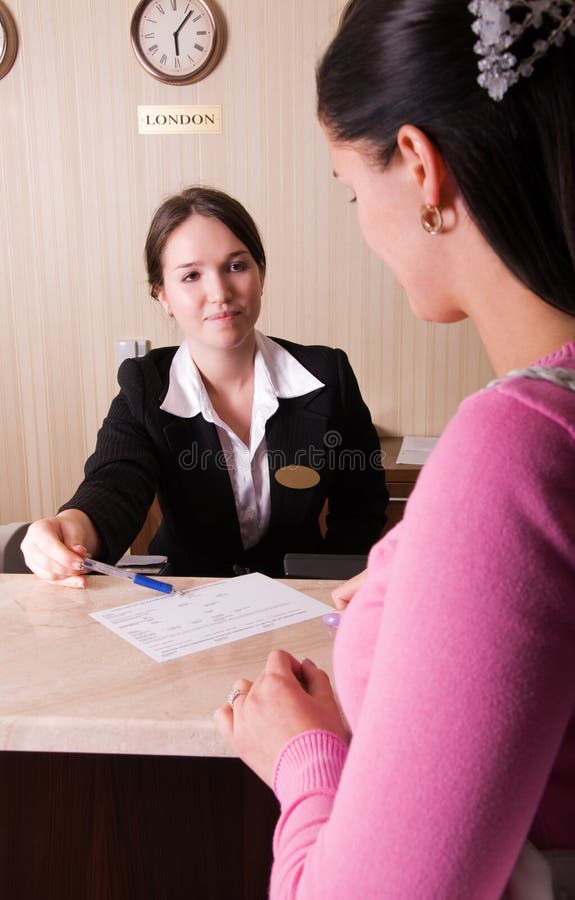 Hotel reception stock photo. Image of check, executive - 13442756