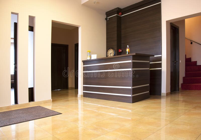 Hotel reception stock photo. Image of elegant, lodging - 8528826