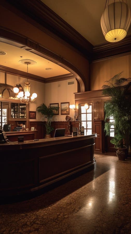 Hotel_reception_area_1695523077876_2 Stock Illustration - Illustration ...
