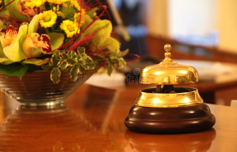 Hotel bell stock image. Image of luxury, call, push, desk - 8233509