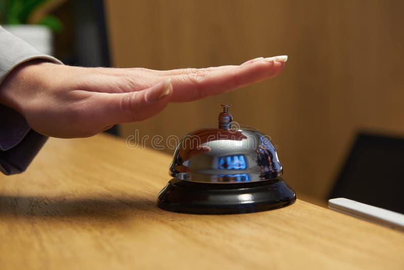 Hotel reception bell stock image. Image of lady, female - 60275429
