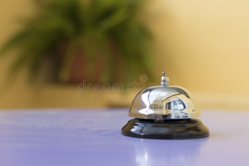 Hotel reception bell stock image. Image of lobby, hospitality - 161747099