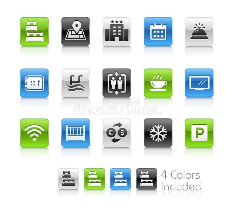 Hotel and Rentals Icons 1 of 2 // Clean Series Stock Vector ...