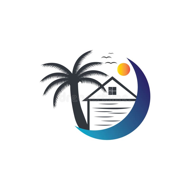 Resort Icon Vector Sign and Symbol Isolated on White Background, Resort ...