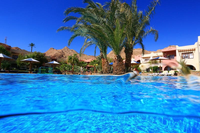 Hotel resort pool stock image. Image of nature, leisure - 69185319