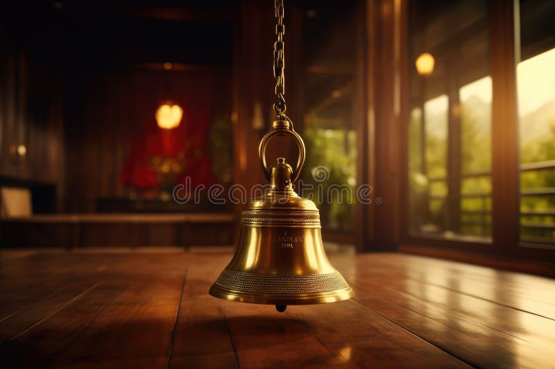 Hotel Ring Bell on Counter Desk at Front Reception Stock Illustration ...