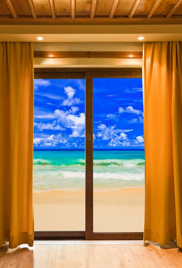 Window with Beach View stock image. Image of marilyn - 52564103
