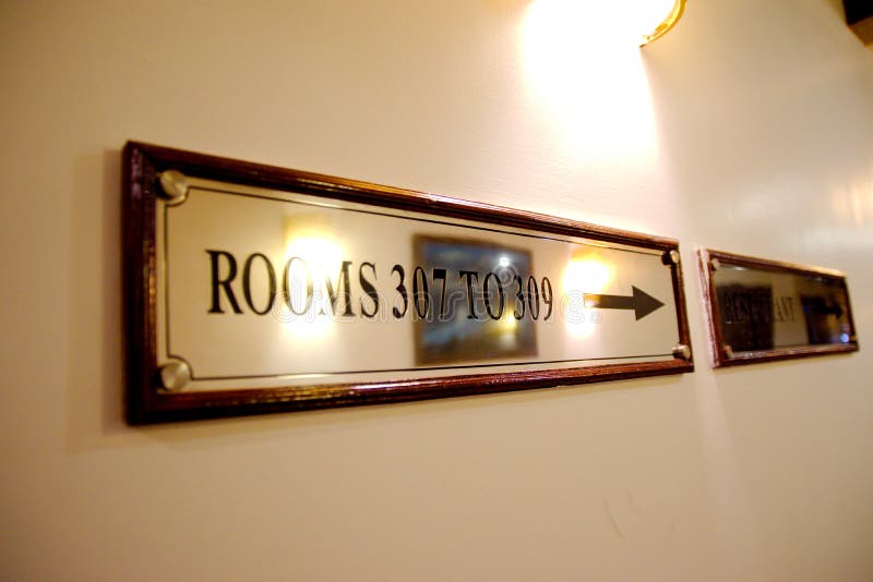 Hotel Room Direction Sign Board Stock Image - Image of rooms ...