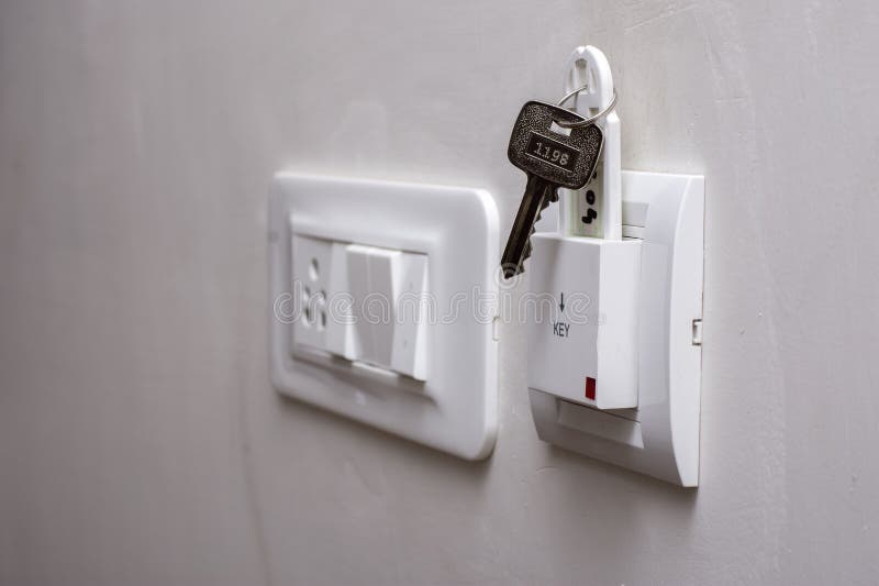 Hotel Room Electronic Key with Switch Board Stock Image - Image of ...