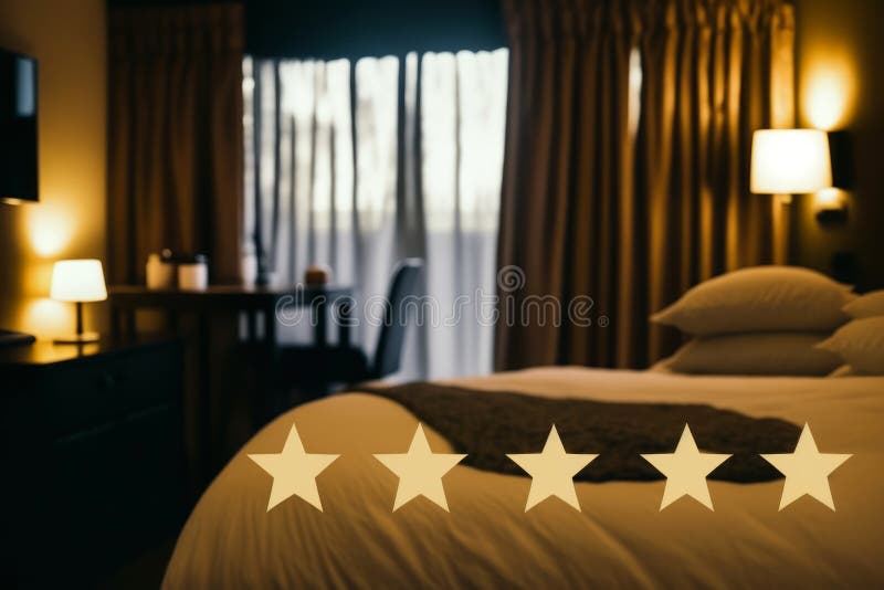 Hotel Room, Five Star Rating Stock Illustration - Illustration of ...