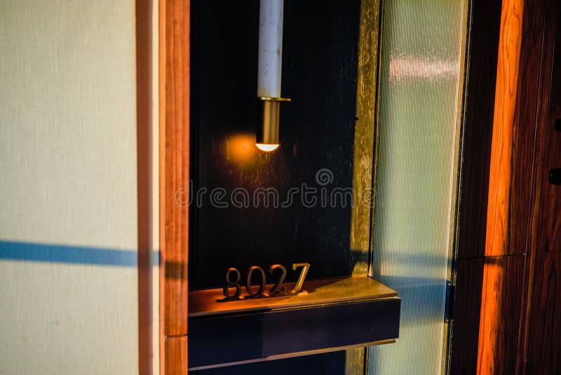 Hotel Room Number Design Close-up Stock Image - Image of architecture ...