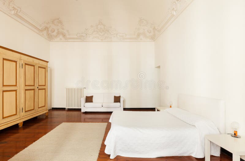Hotel room in old building stock image. Image of inside - 32849311
