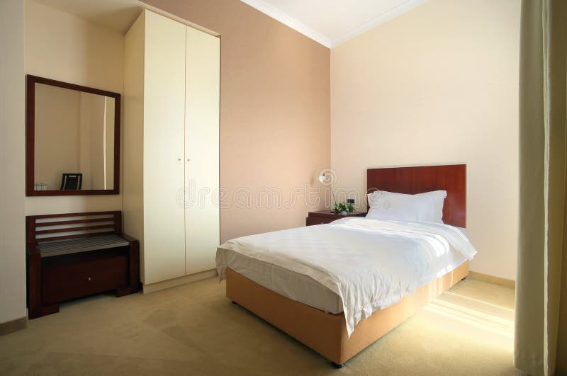 Hotel room for one stock image. Image of apartment, property - 21956245