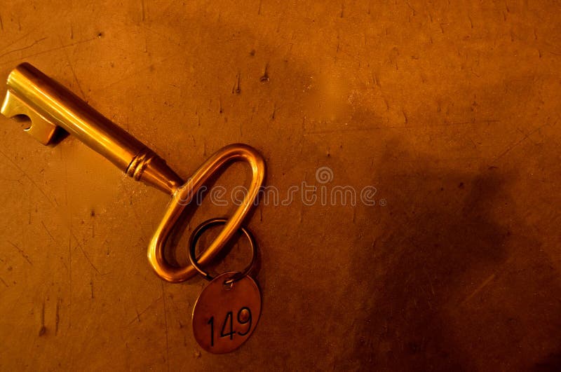 Hotel Room Skeleton Key stock image. Image of cloth - 151571367