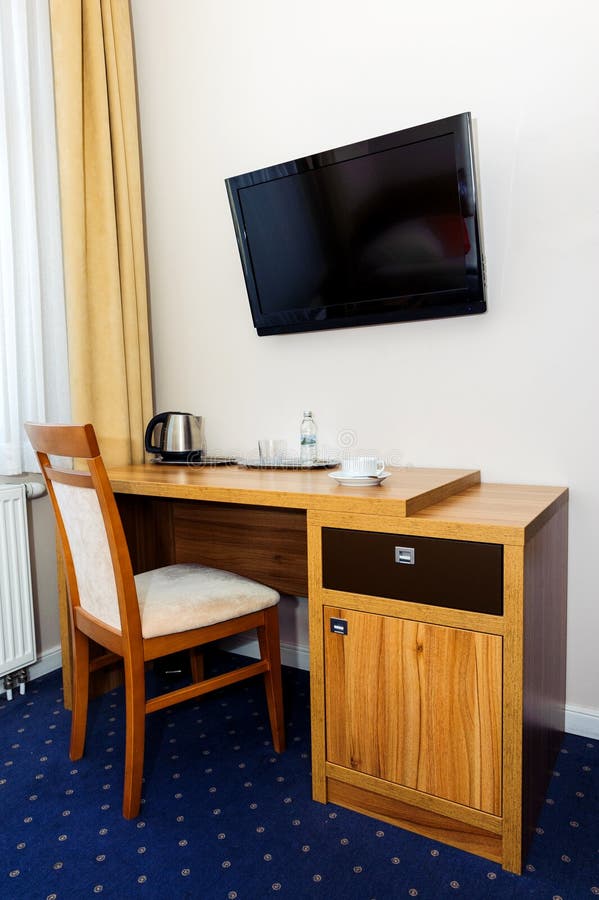 Hotel room work desk stock photo. Image of exclusive - 54834646