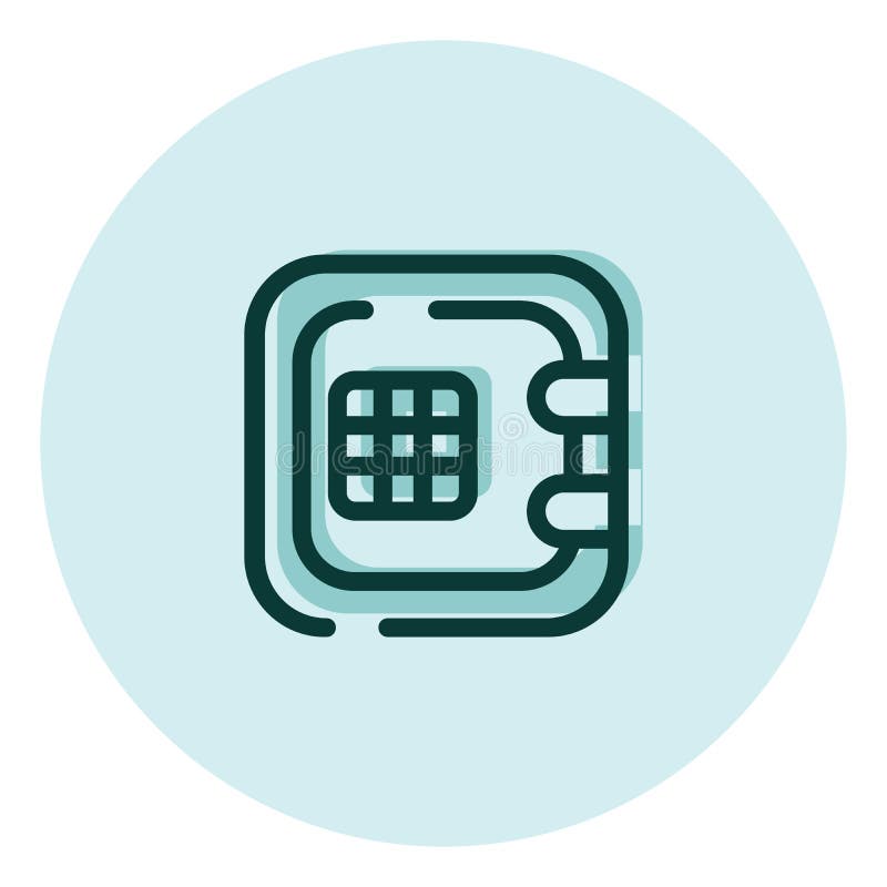 Hotel safe, icon stock vector. Illustration of secure - 259399995