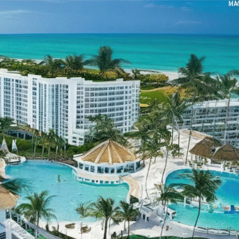 Hotel by the sea stock illustration. Illustration of lifestyle - 284504903