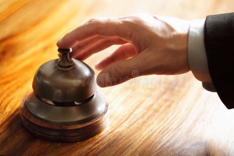 Hotel service bell stock photo. Image of motel, horizontal - 24296126