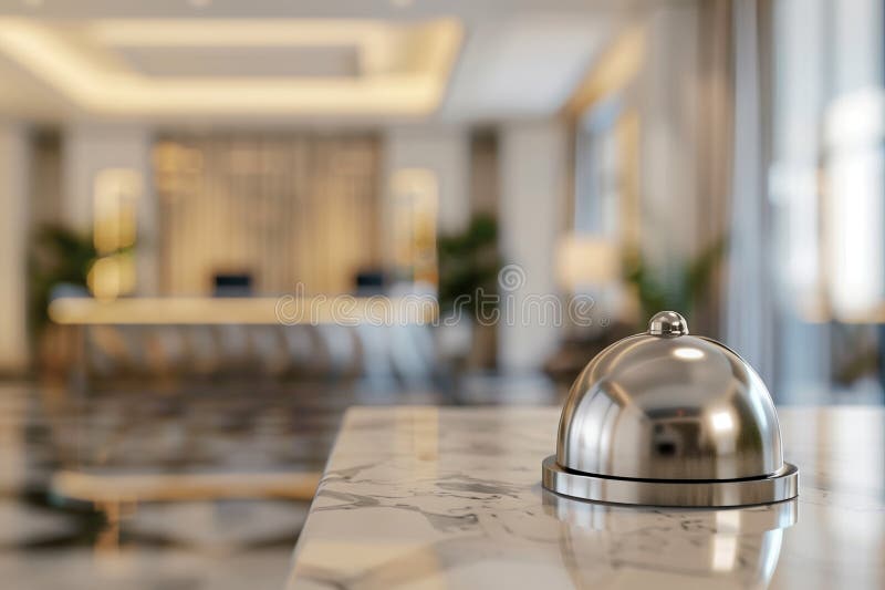 Hotel Service Bell on a Table Ai Photo Stock Illustration ...