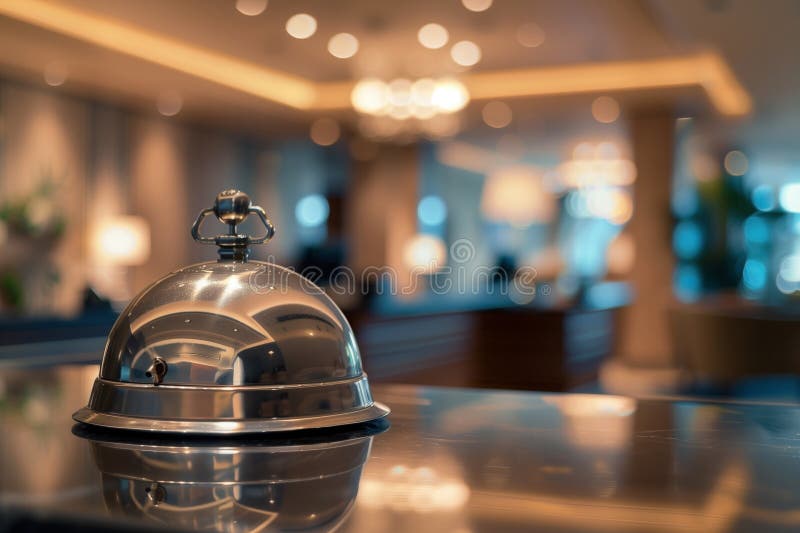Hotel Service Bell on a Table Ai Photo Stock Illustration ...