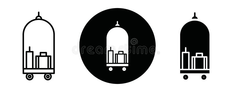 Hotel Service Outline Icon Collection or Set. Hotel Service Thin Vector ...