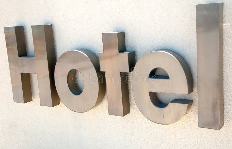 Hotel shiny sign stock image. Image of building, urban - 89526161