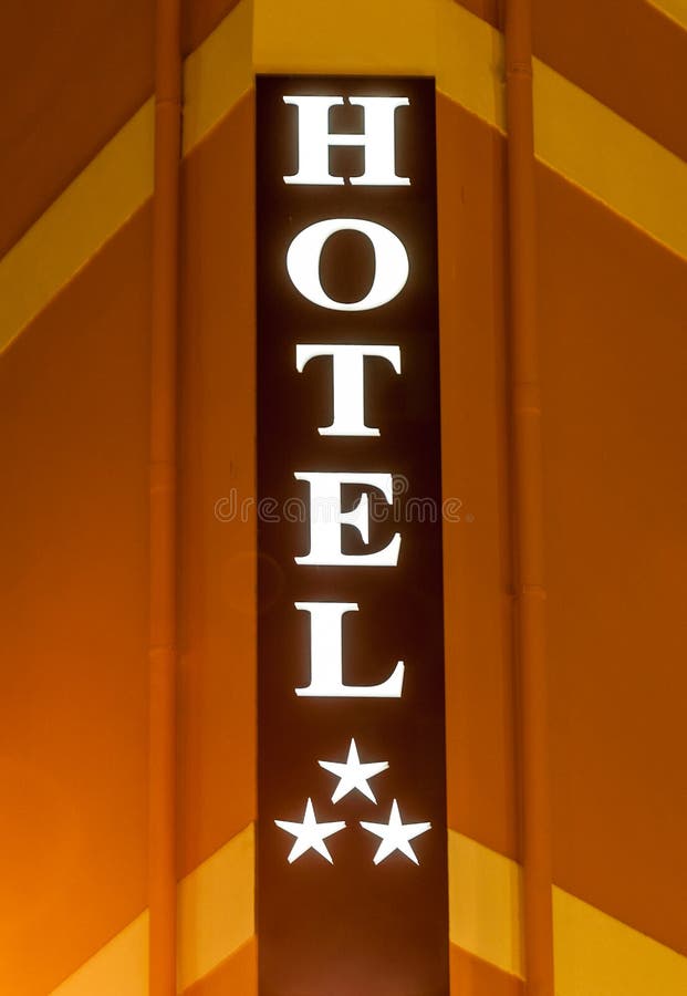 Hotel sign stock image. Image of street, building, sign - 25223483
