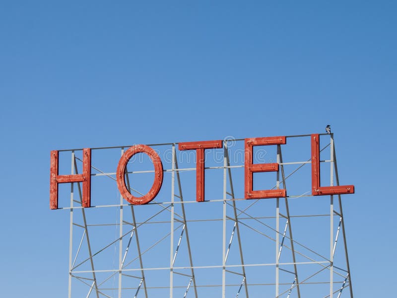 Old Vintage Hotel Sign Letters Stock Image - Image of antique, south ...