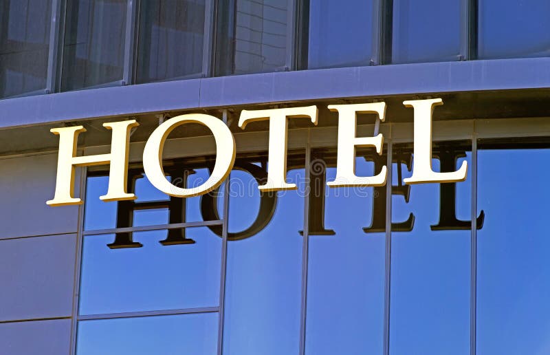 Hotel sign stock image. Image of hotel, letters, placard - 26905729