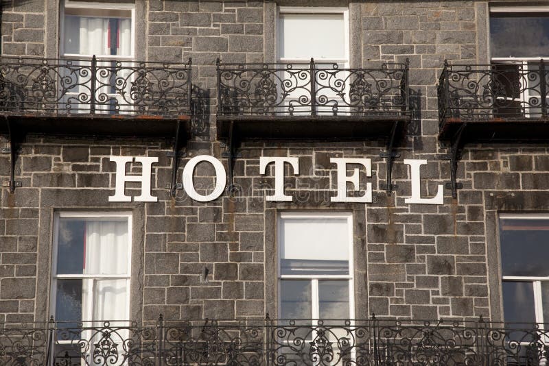 Hotel Sign stock image. Image of hotel, holiday, facade - 28410919