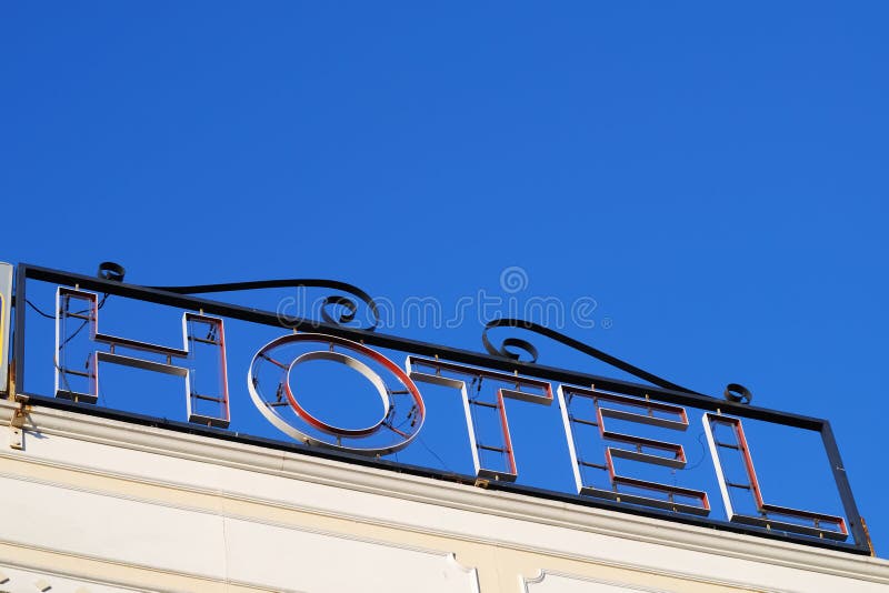Old Vintage Hotel Sign Letters Stock Image - Image of antique, south ...
