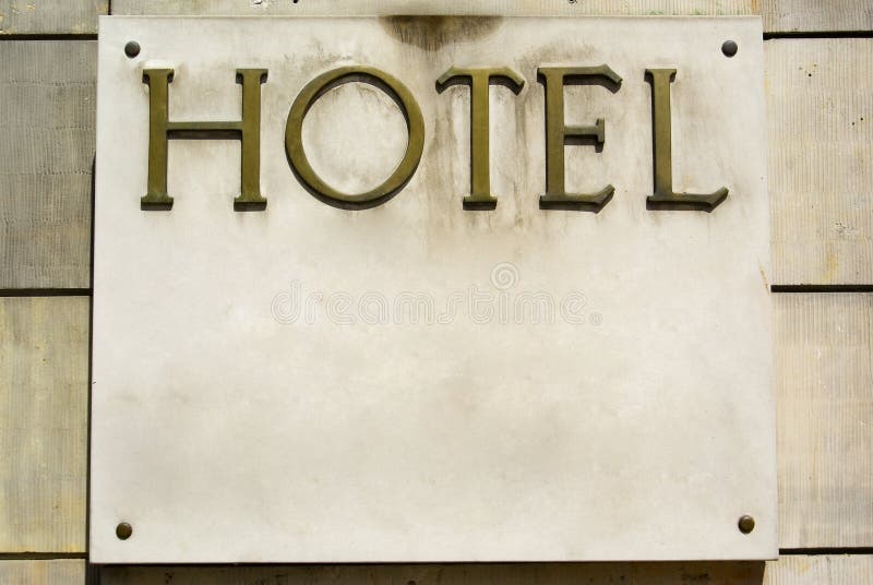 Hotel sign stock photo. Image of vacancy, wall, board - 9672502