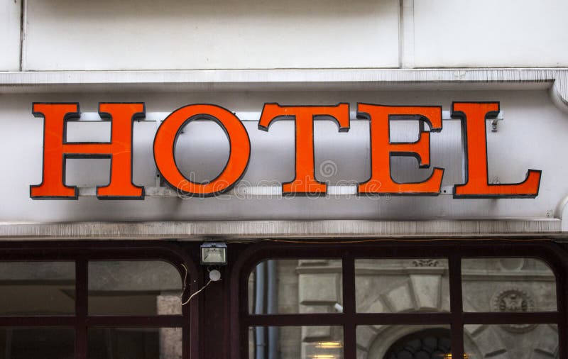 Hostel Sign stock image. Image of business, explore - 121957375